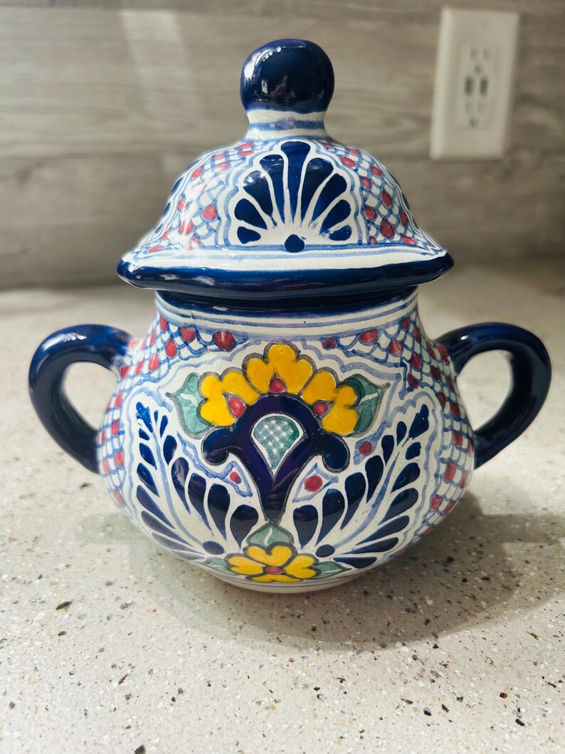 Hand Painted in Mexico Cream & Sugar Set - Etsy