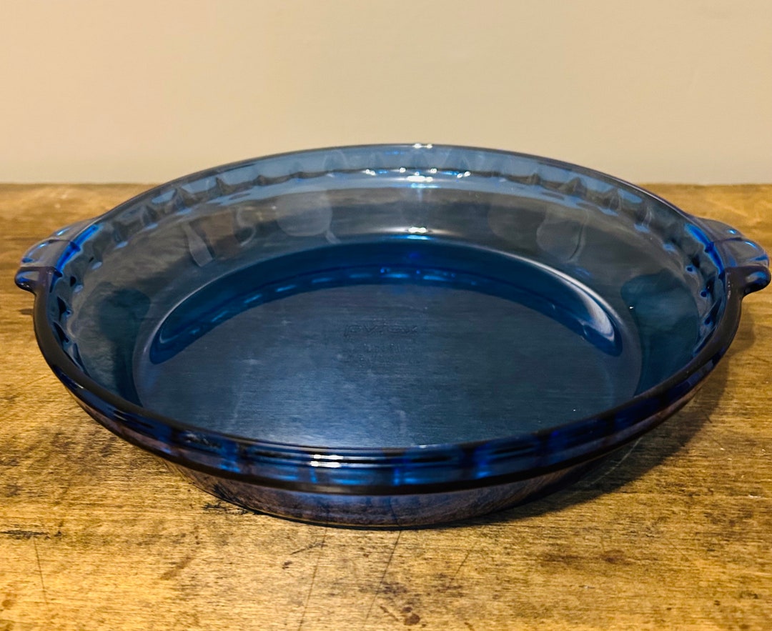 Vintage Pyrex Cobalt Blue Pie Plate - Etsy