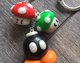 Mario Bomb Keychain - Etsy