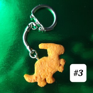 Dino Nugget Keychain Polymer Clay Food Chicken Nugget Dinosaur T-rex ...