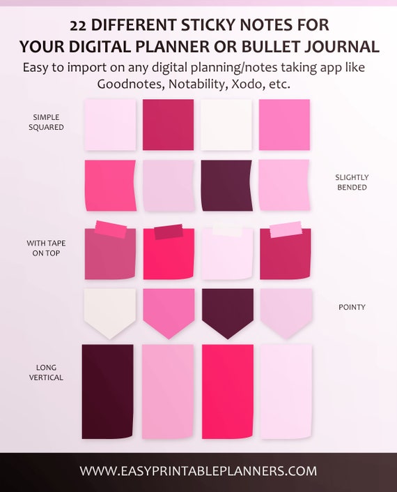 Papercraft Craft Supplies & Tools Digital Notes Digital Planner 12 Dark ...