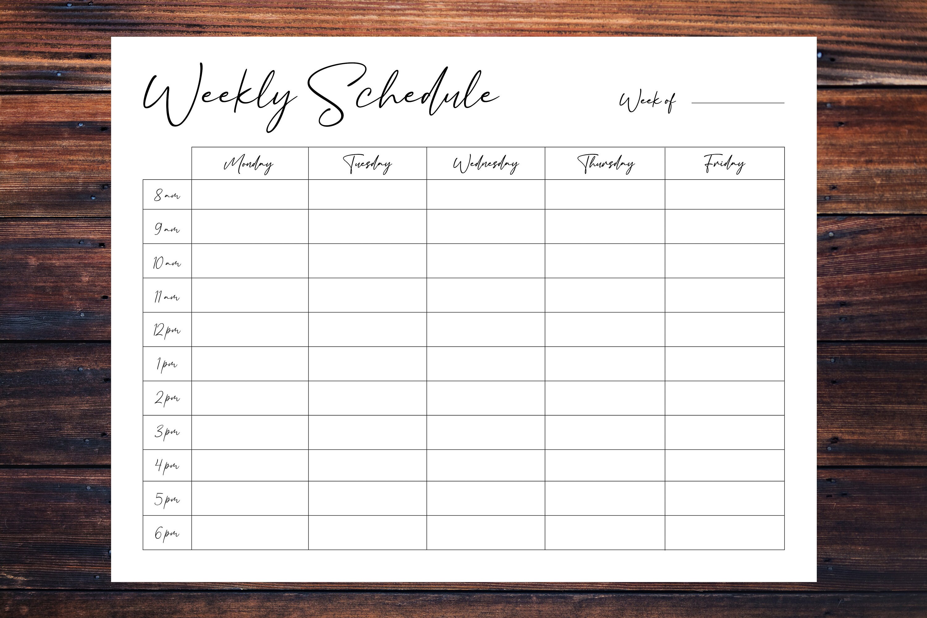 Weekly Planner, Weekly Schedule, Weekly Meal Plan Set, Digital Download ...