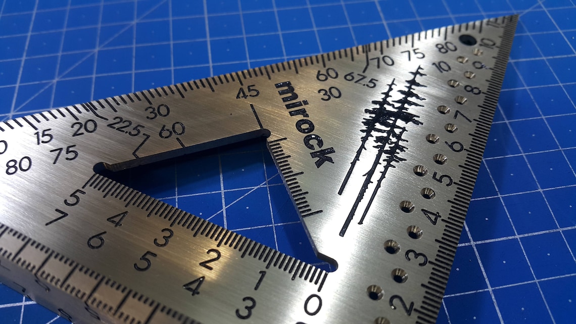 Mirock Square Metric Brass 120mm - Nice Gift for Woodworker - Etsy