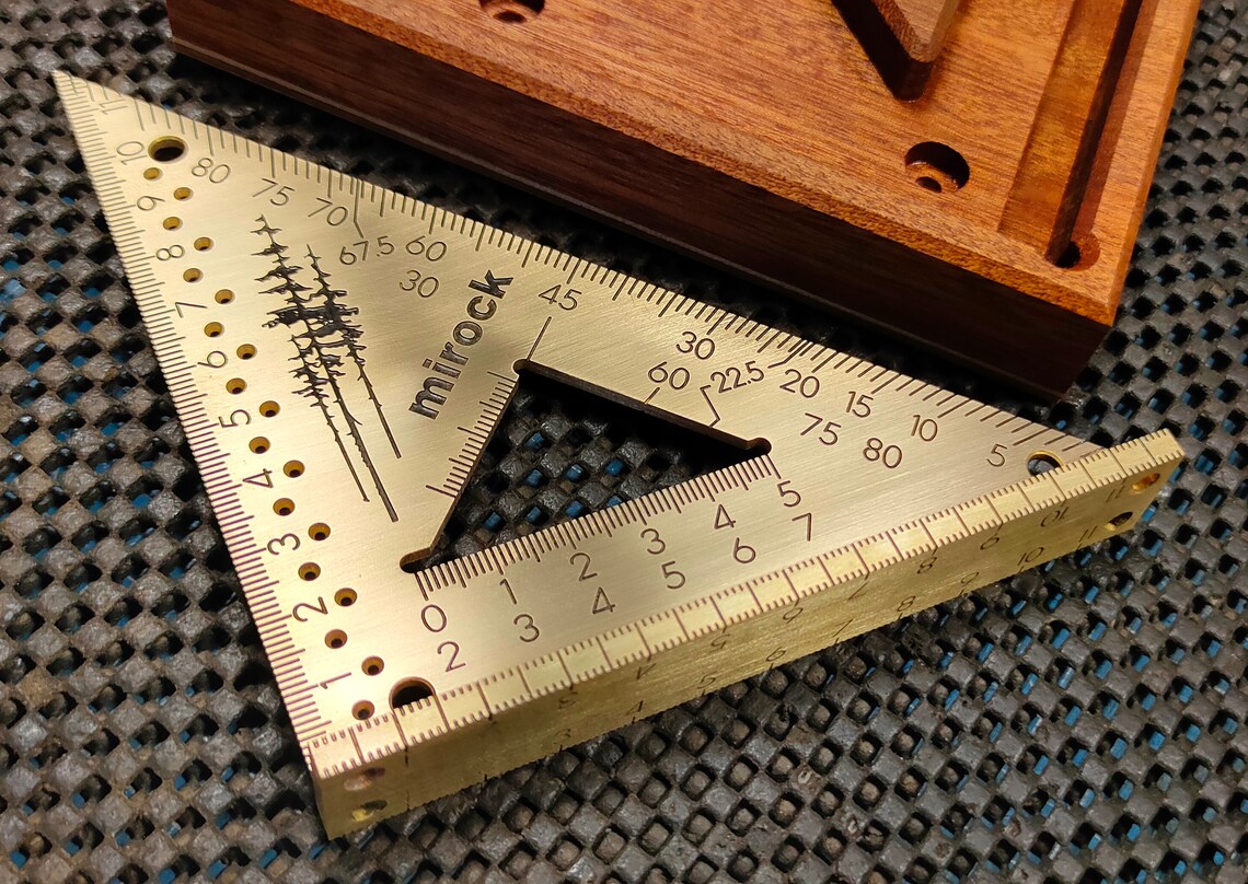 Mirock Square Metric Brass 120mm - Nice Gift for Woodworker - Etsy