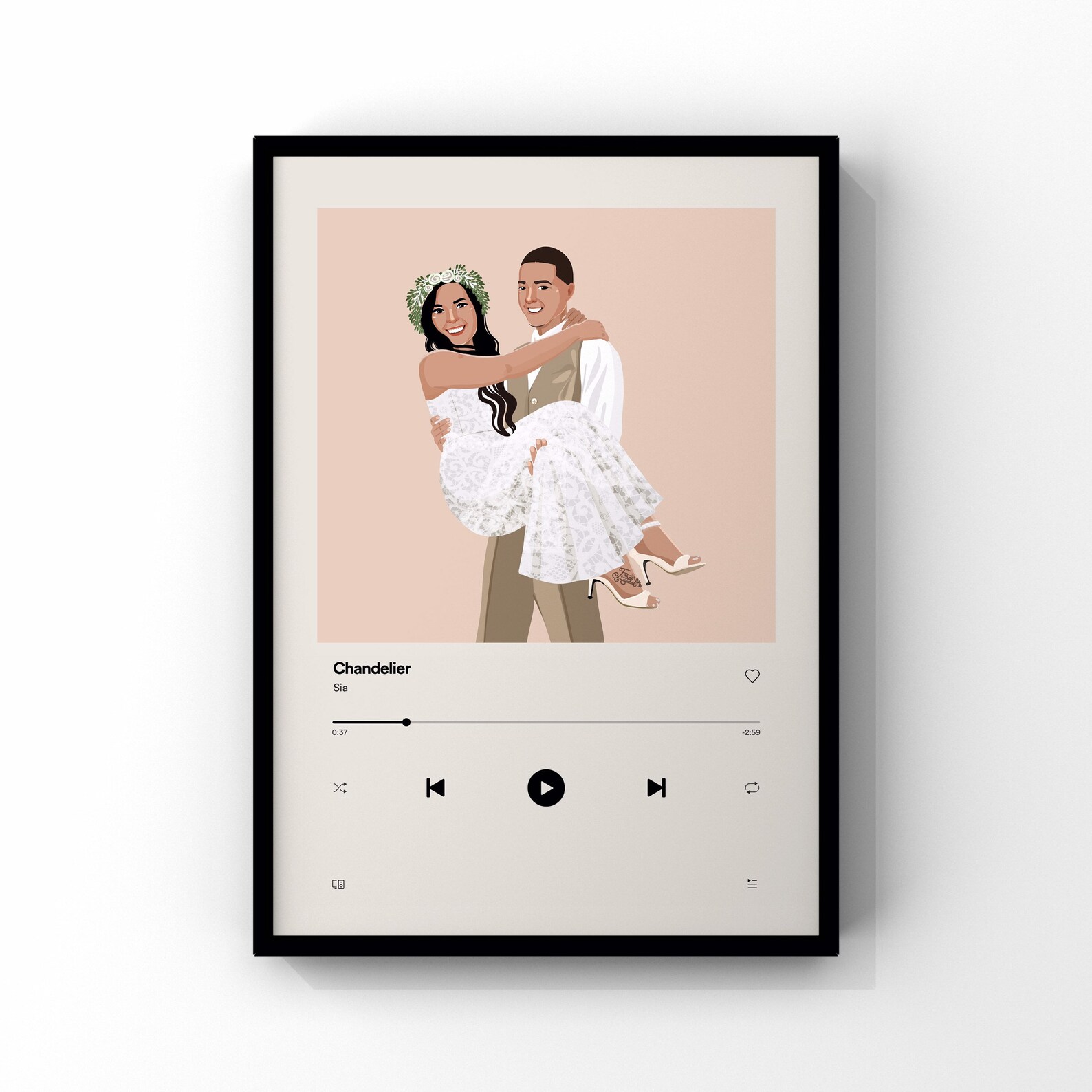 Spotify Custom Portrait Custom Song Cover Personalized - Etsy