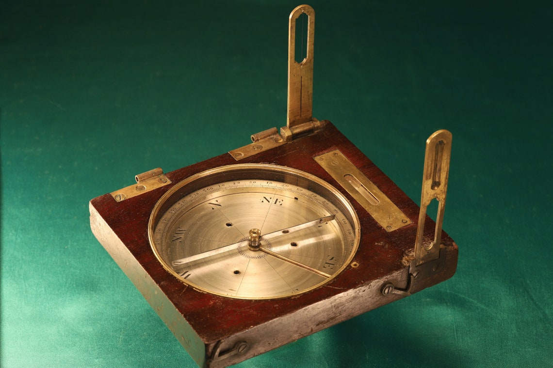 Unusual & Very Large Antique Surveying Compass C1850 - Etsy