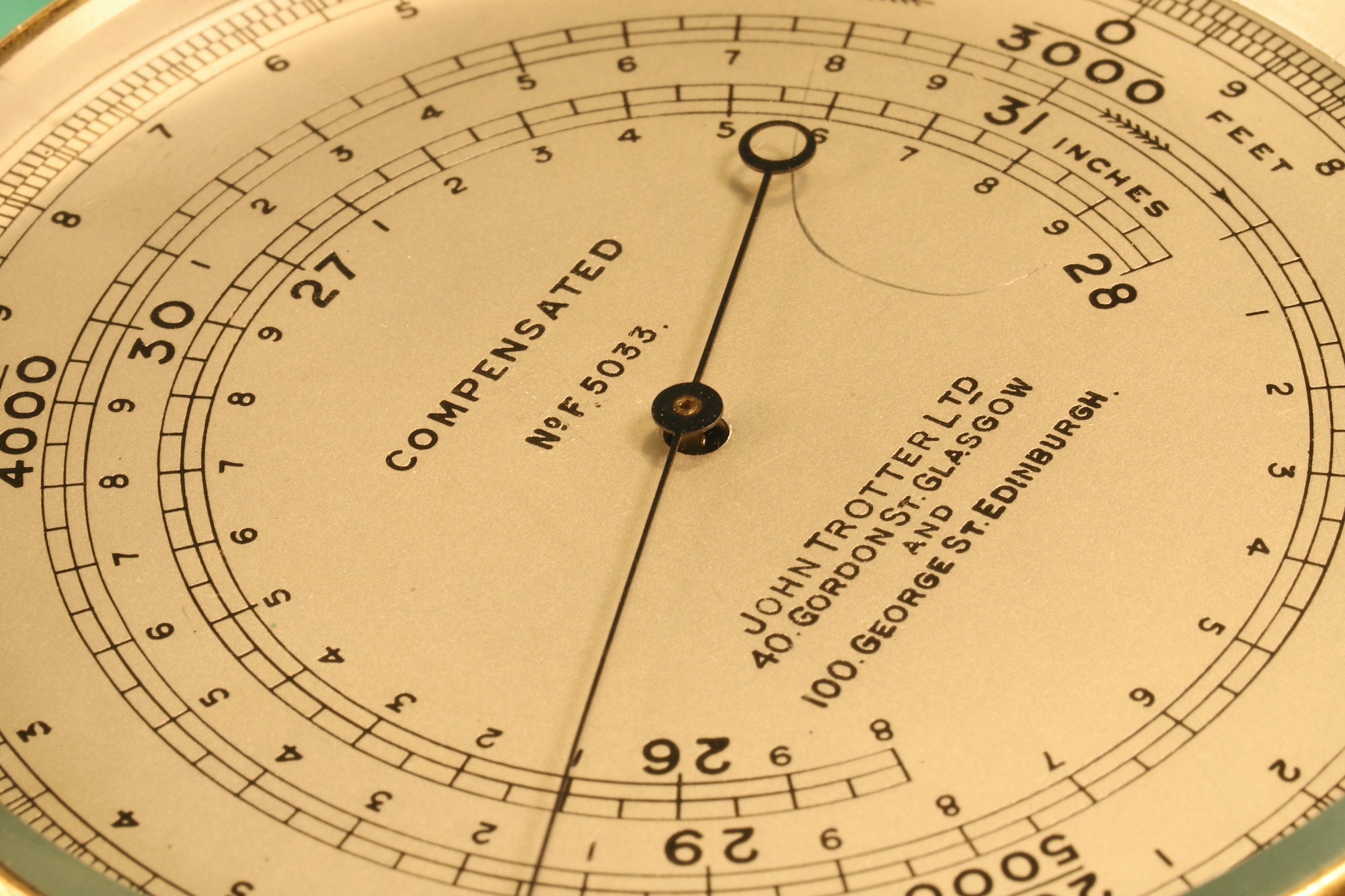 Antique Double Rotation Pocket Altimeter Barometer by Short & Mason No ...