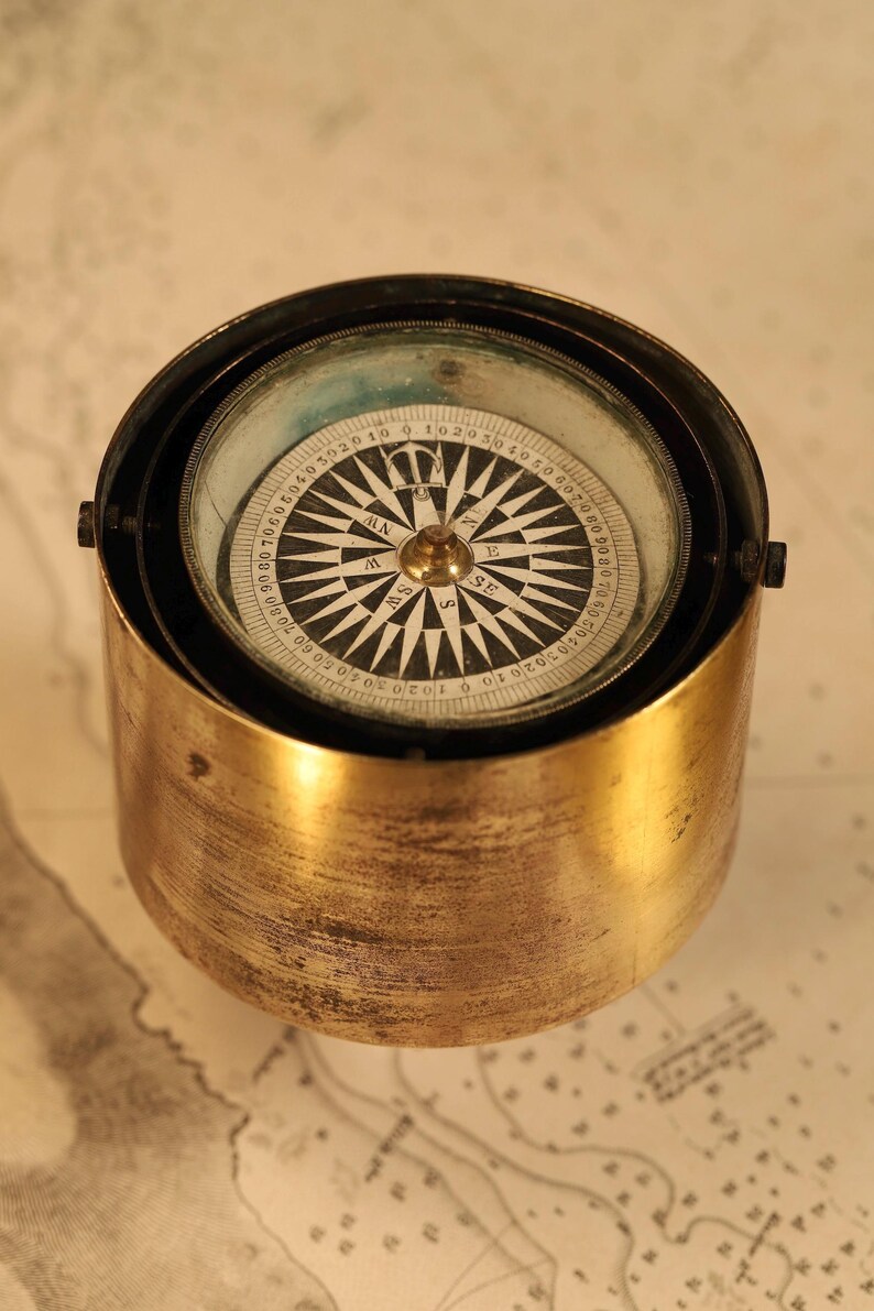 Antique Gimballed Mariners Compass by Houlliot C1880 - Etsy