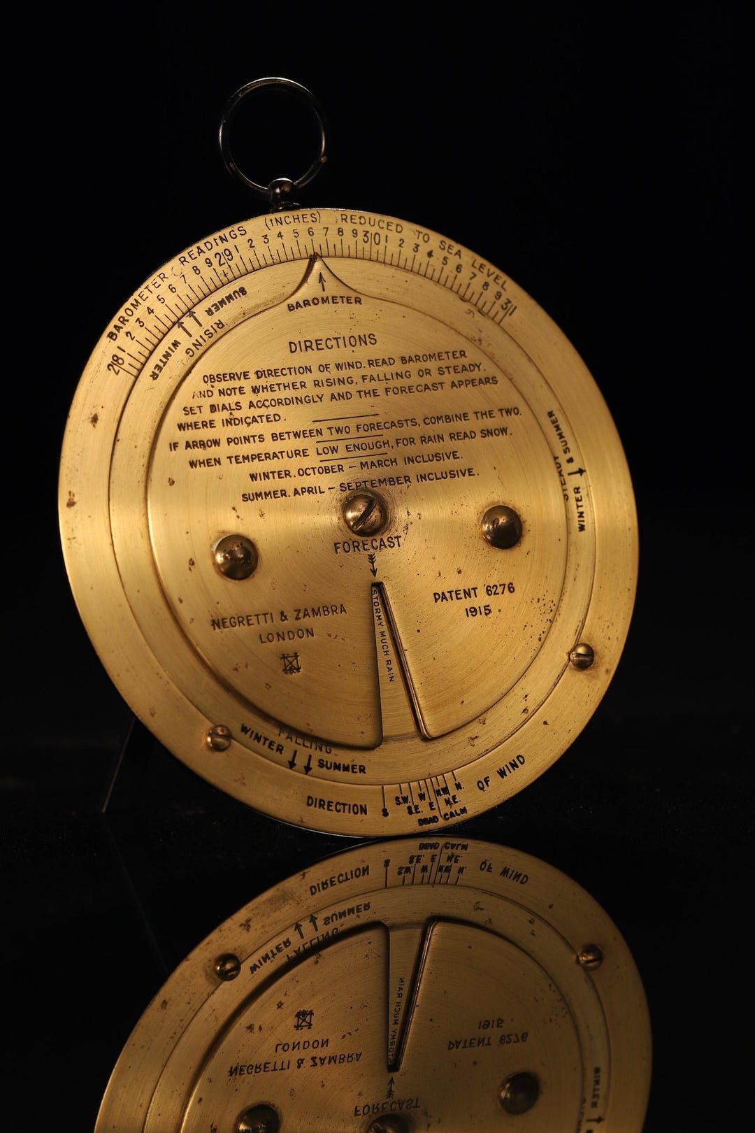 Negretti & Zambra Brass Weather Forecaster C1925 - Etsy