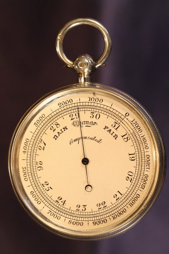 Antique Silver Pocket Barometer Altimeter to 15000ft C1893 - Etsy