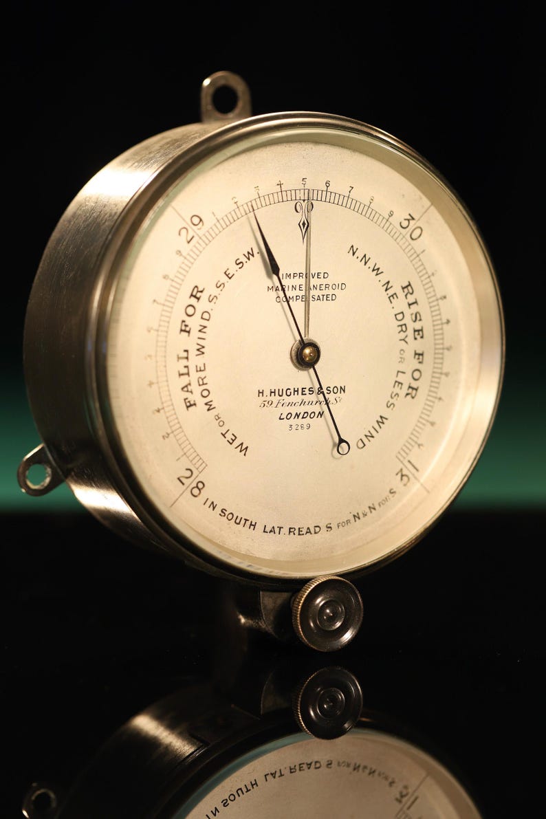 Antique Chart Table Barometer No 3289 by Hughes & Son C1880 - Etsy