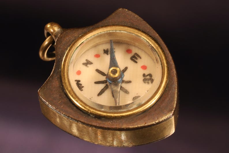 Very Unusual Victorian Iridescent Shield Shaped Compass C1890 - Etsy