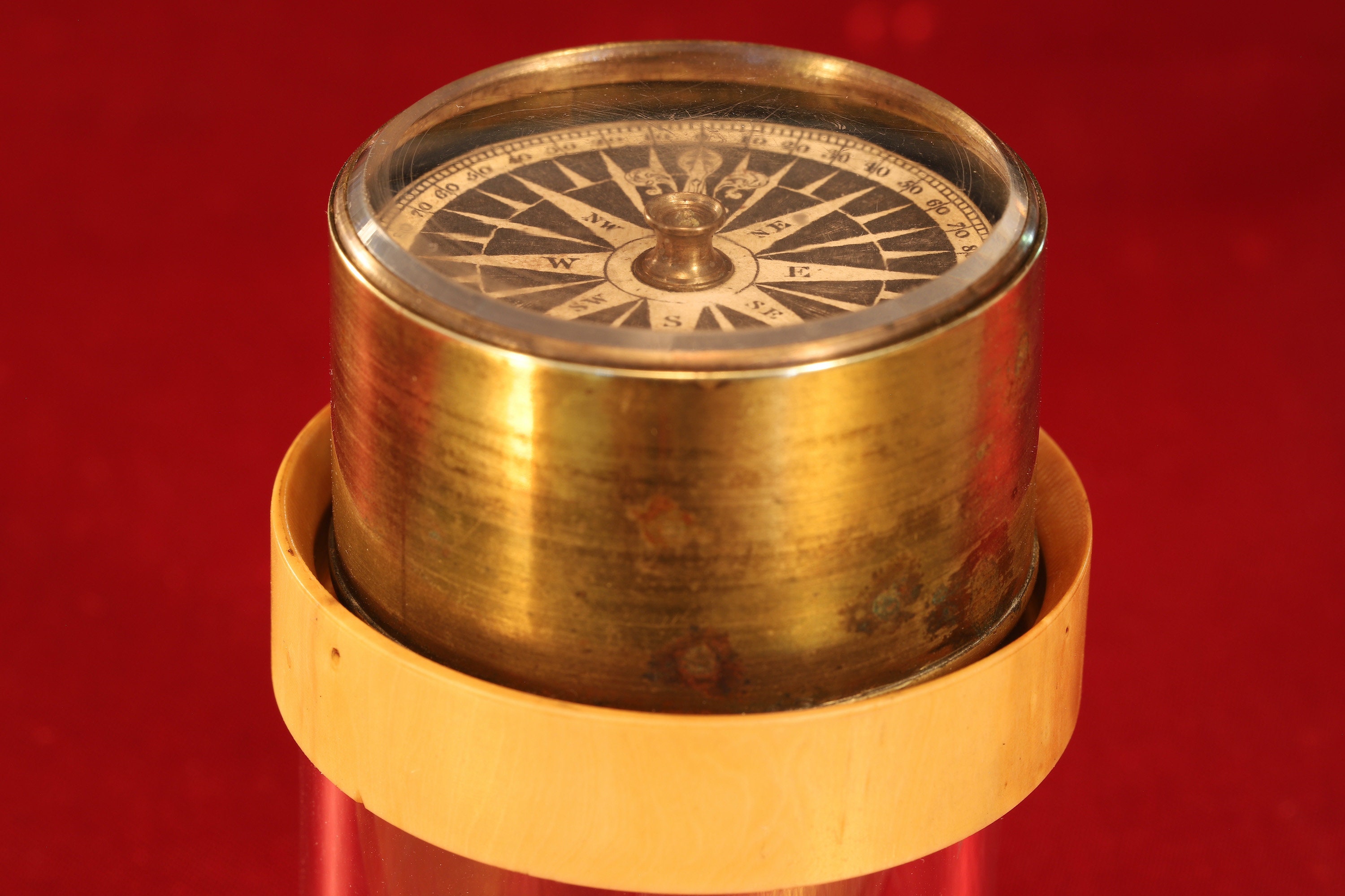 Georgian Gimballed Mariners Compass in Elm Deck Case C1800 - Etsy UK