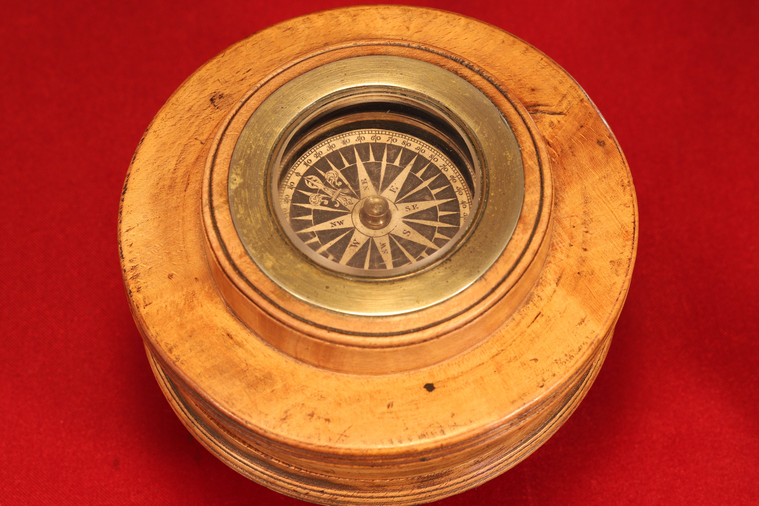 Georgian Gimballed Mariners Compass in Elm Deck Case C1800 - Etsy UK