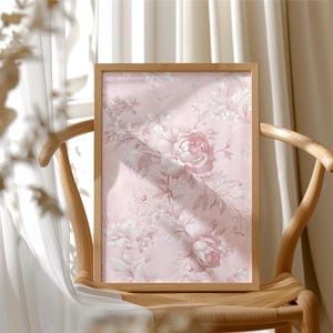 Set of 3 Pink Vintage Floral Prints, Chinoiserie Flower Wall Art ...