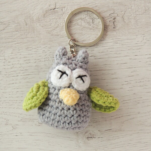 Crochet Owl Keychain - Etsy