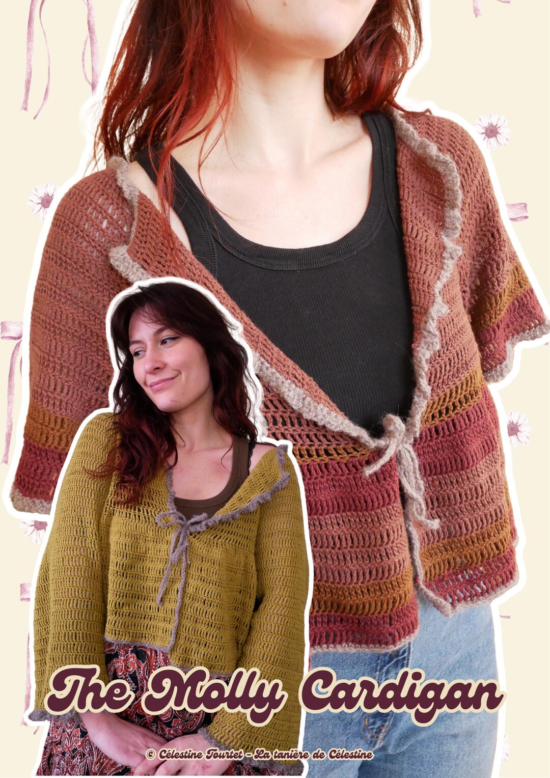 The Molly Cardigan - Crochet Pattern (french & English-us Terms) - Etsy