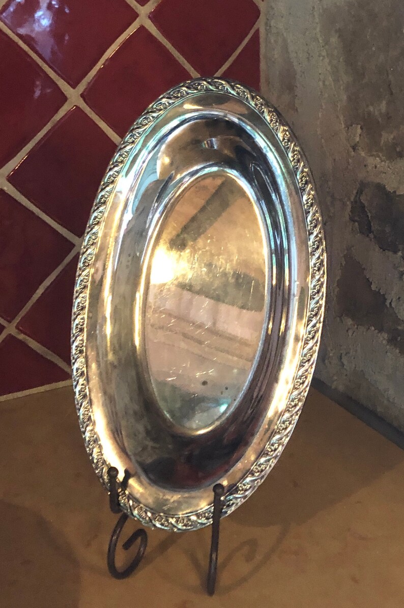 Small Oval International Silver Co. Serving Tray - Etsy