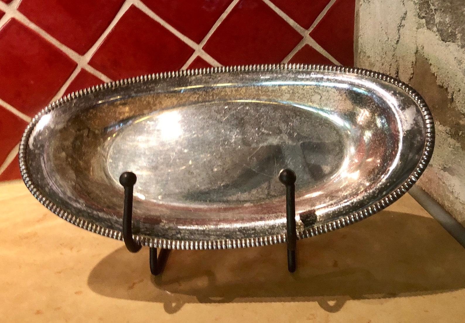 Vintage Silver Plated Oval Serving Plate - Etsy