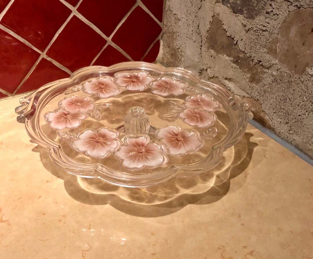 Stunning Large Chrystal Cake Plate - Etsy