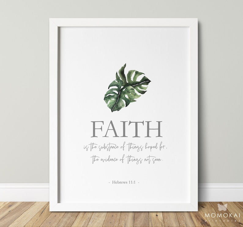 Faith Definition Verse Hebrews 11:1 Bible Verse Printable | Etsy
