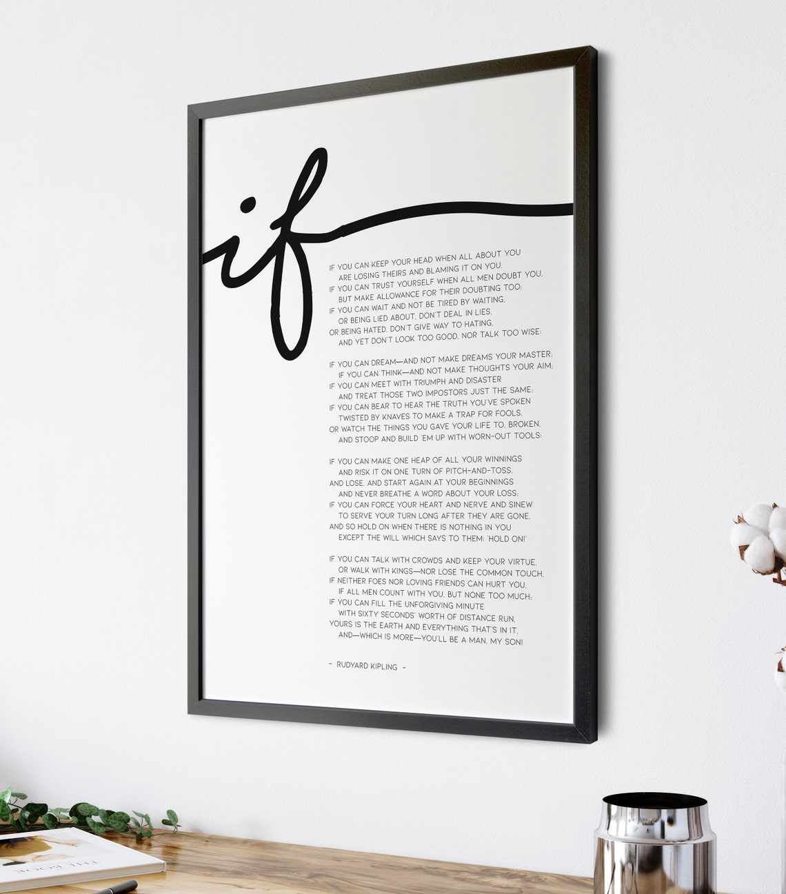 If Poem Print by Rudyard Kipling If Printable Poster | Etsy