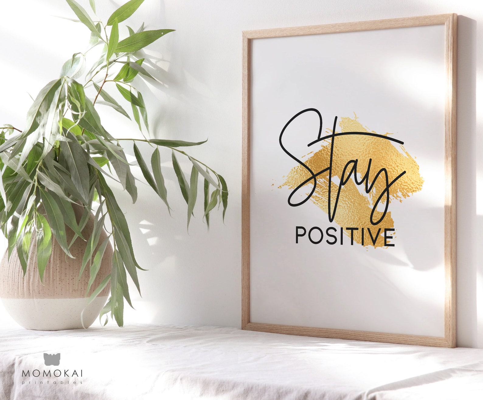 Stay Positive Office Set of 3 Inspirational Office Wall Art - Etsy