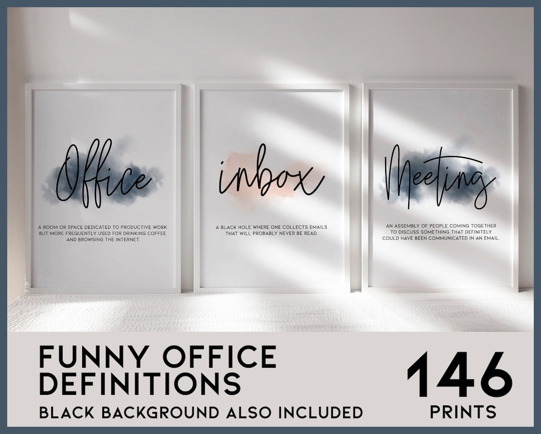 146 Funny Office Prints Bundle, Work Humor Wall Art, Coworker Gift ...