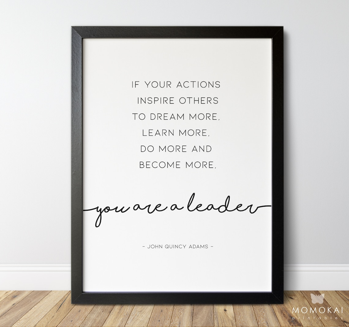 You Are a Leader Quote, Printable Leadership Quotes, Gift for Professor ...