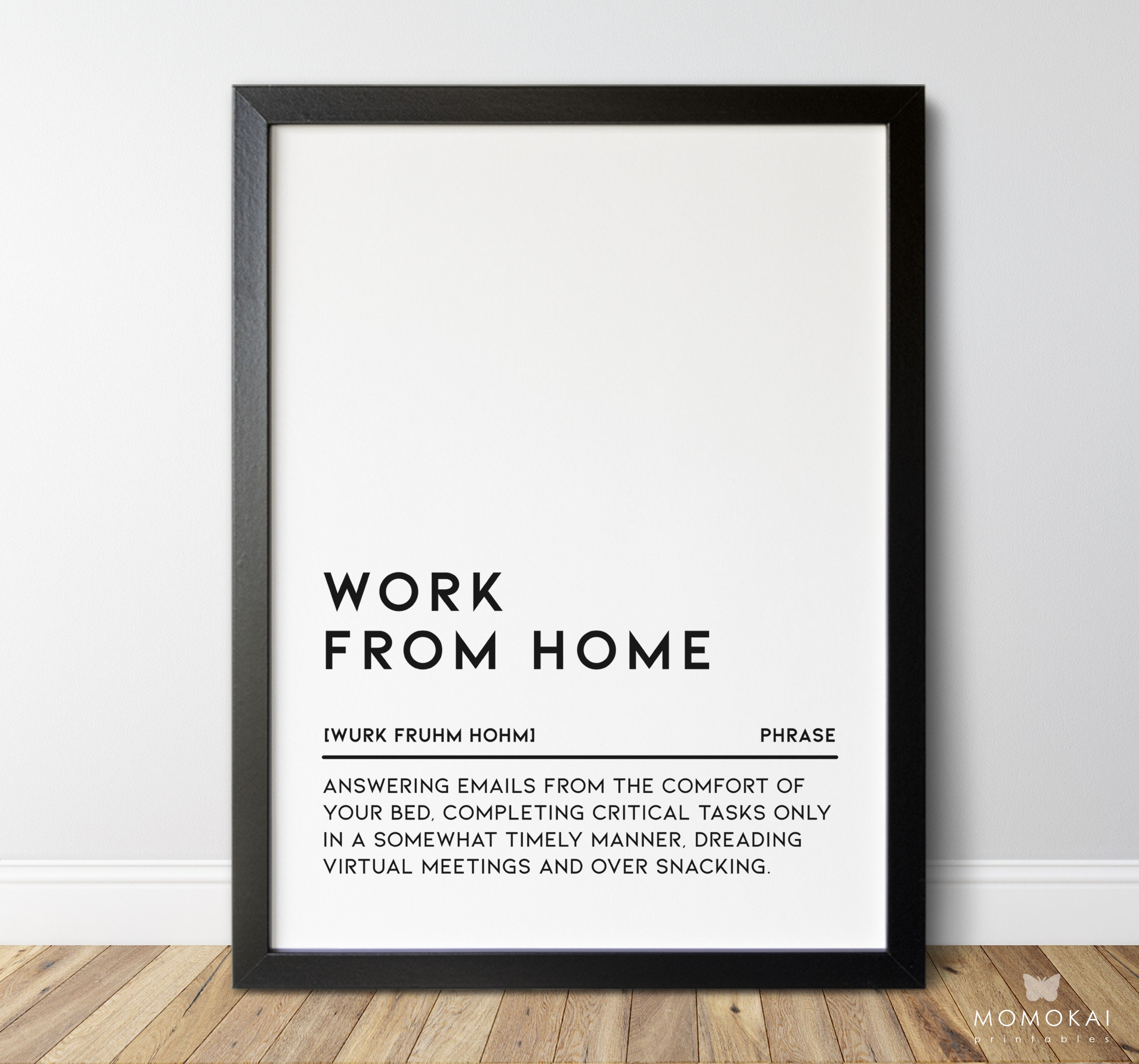Home Office Printable Wall Art Home Office Funny Definitions | Etsy