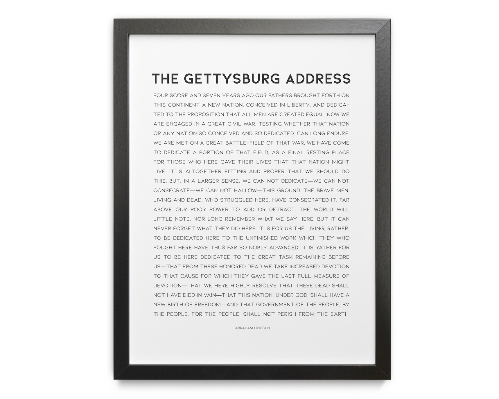 The Gettysburg Address print Gettysburg Address patriotic | Etsy