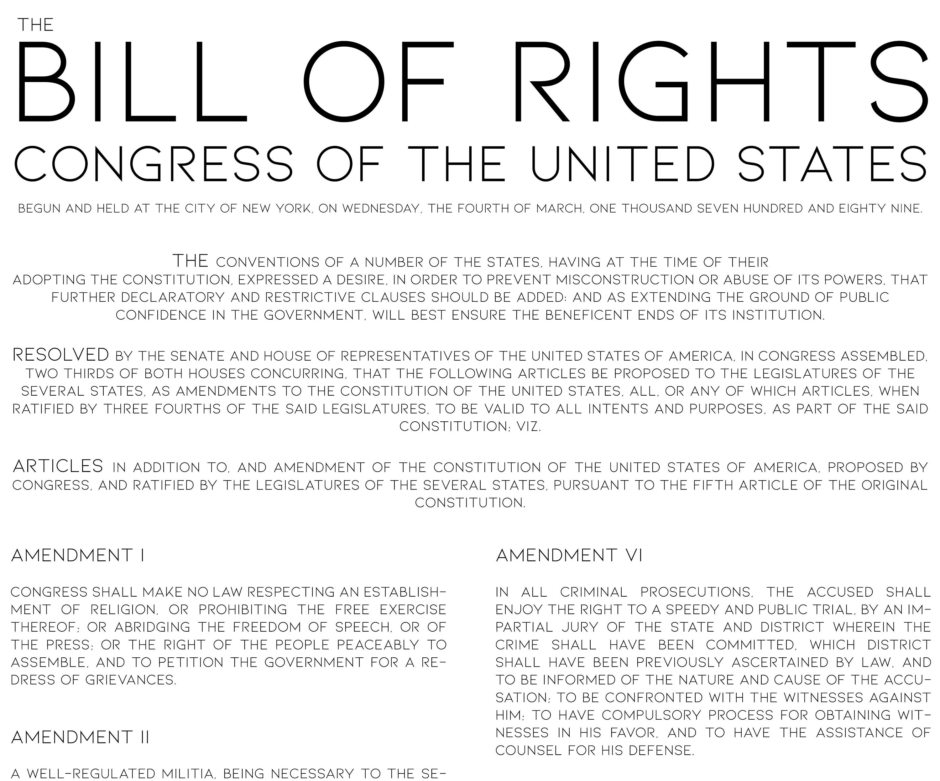 US Constitution Bill of Rights set of two prints Patriotic | Etsy