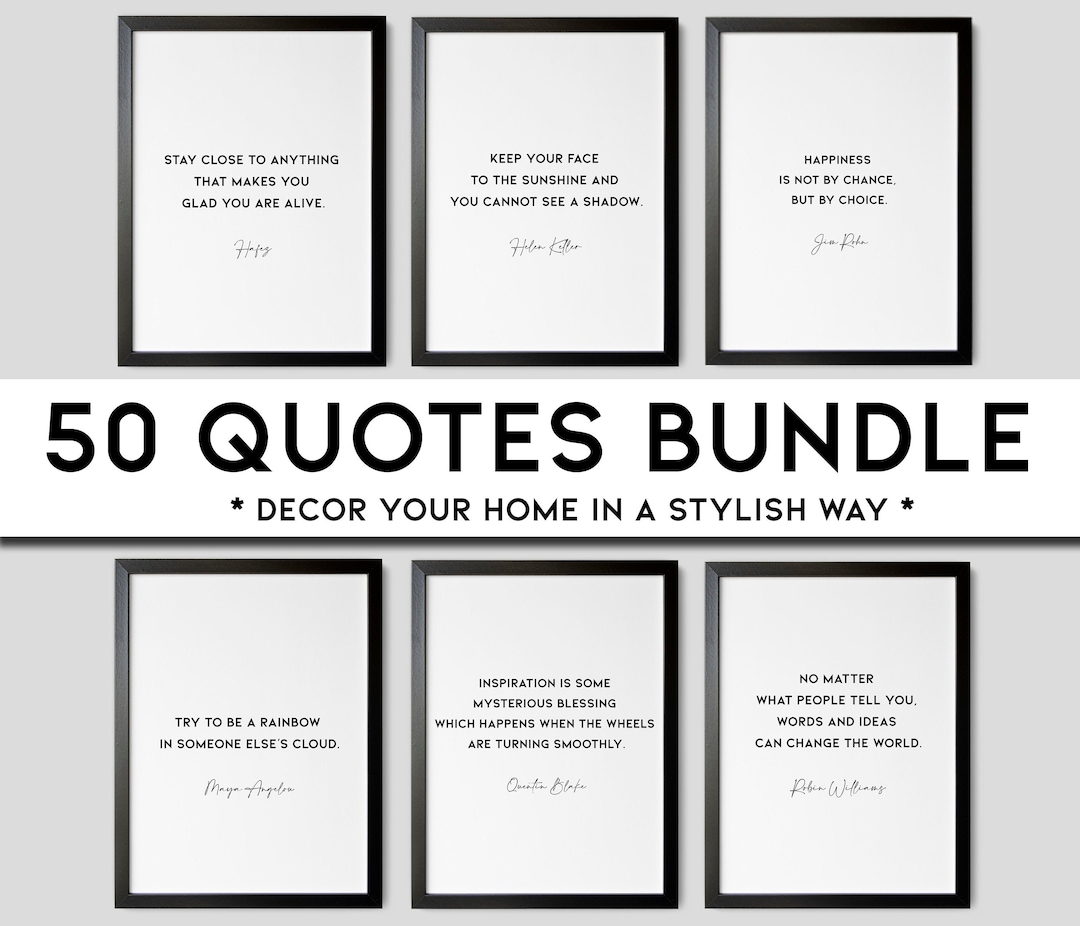 Famous Quotes Bundle | 50 Sayings About Happiness, Love and Career ...