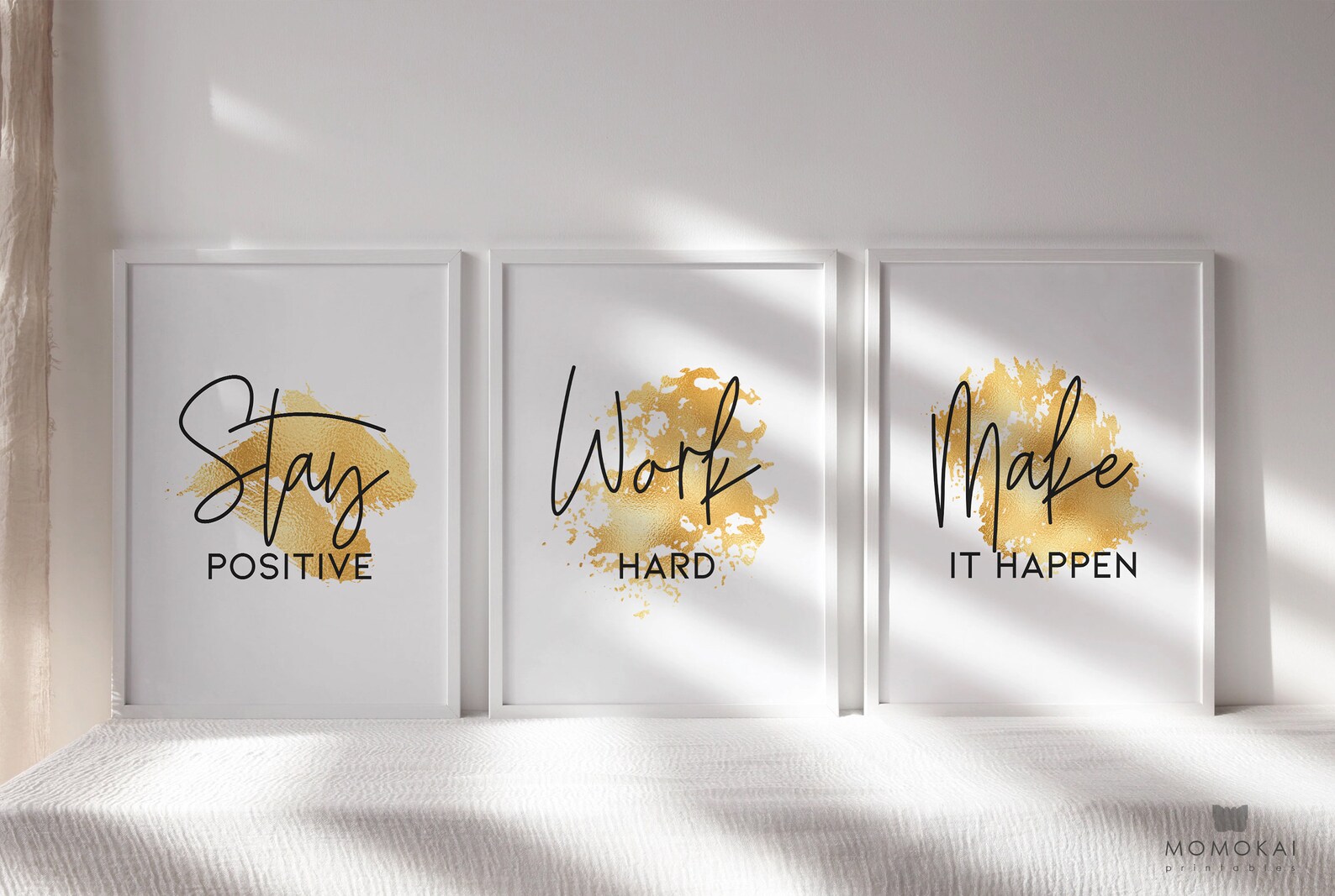 Stay Positive Office Set of 3 Inspirational Office Wall Art - Etsy