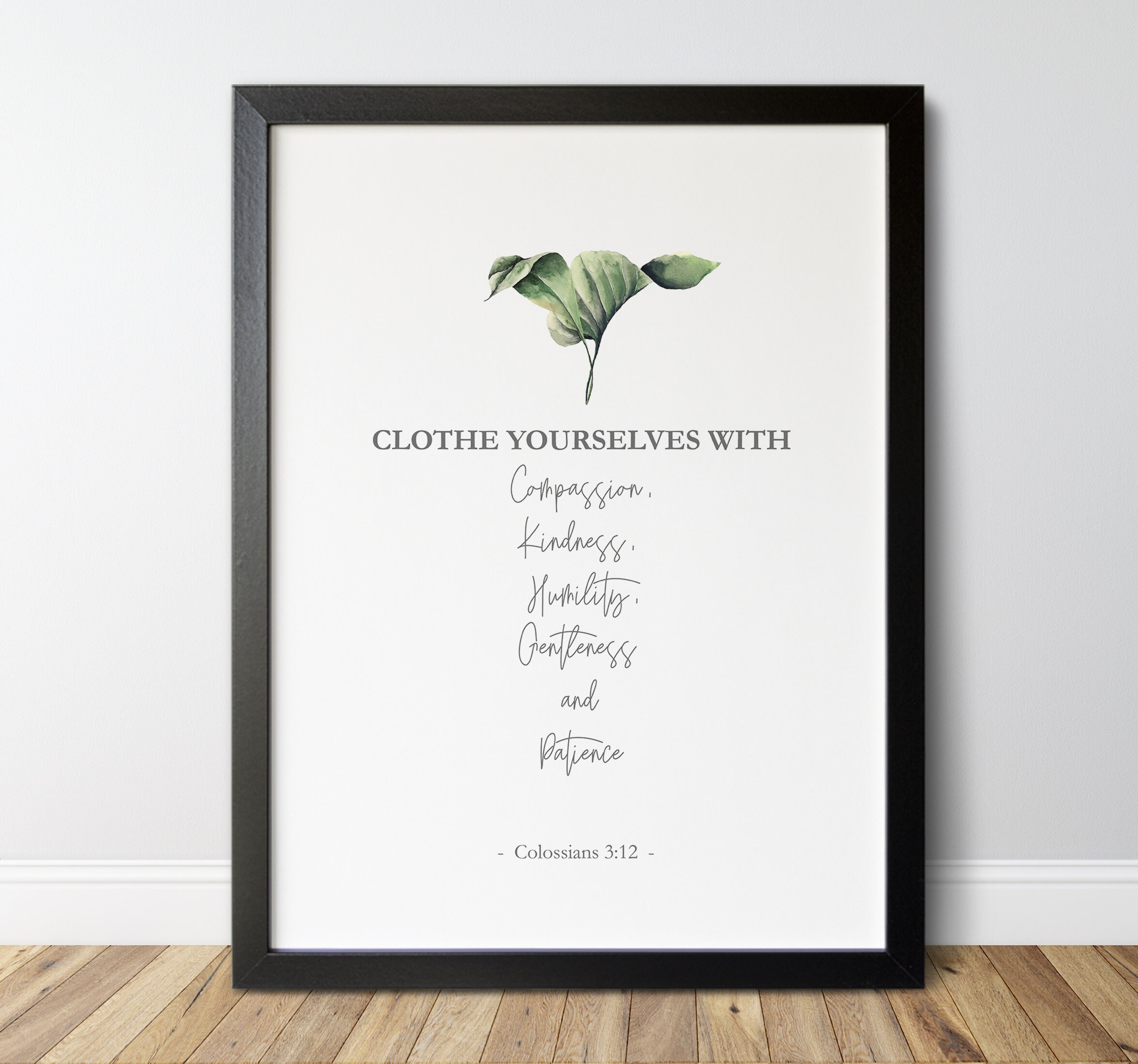 Clothe Yourselves Bible Verse Printable Colossians 3:12 | Etsy