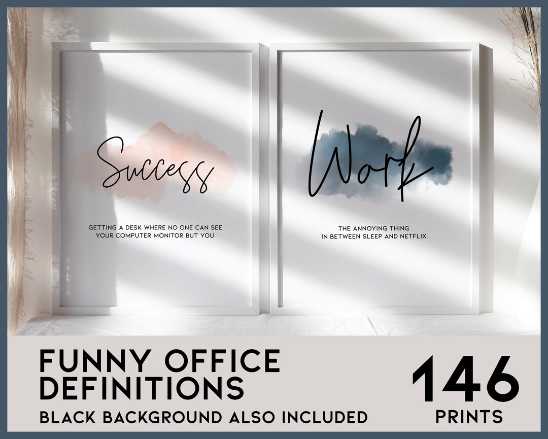 Funny Office Definitions Wall Art /01 - Etsy