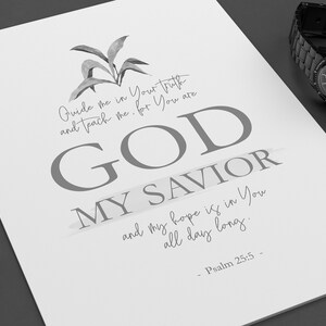 Psalm 25:5 Printable, Guide Me in Your Truth, Bible Verses Printable ...