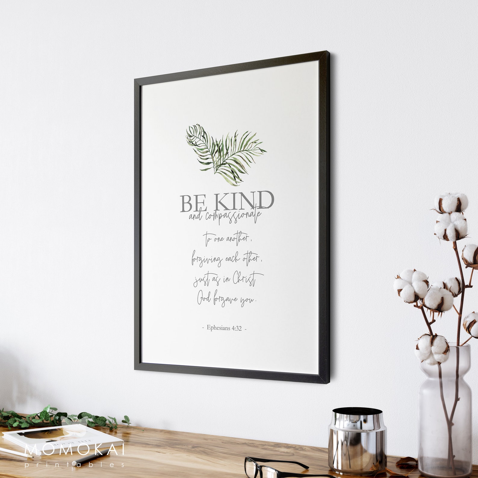 Be Kind Bible Verse Printable Ephesians 4:32 Scripture Print | Etsy