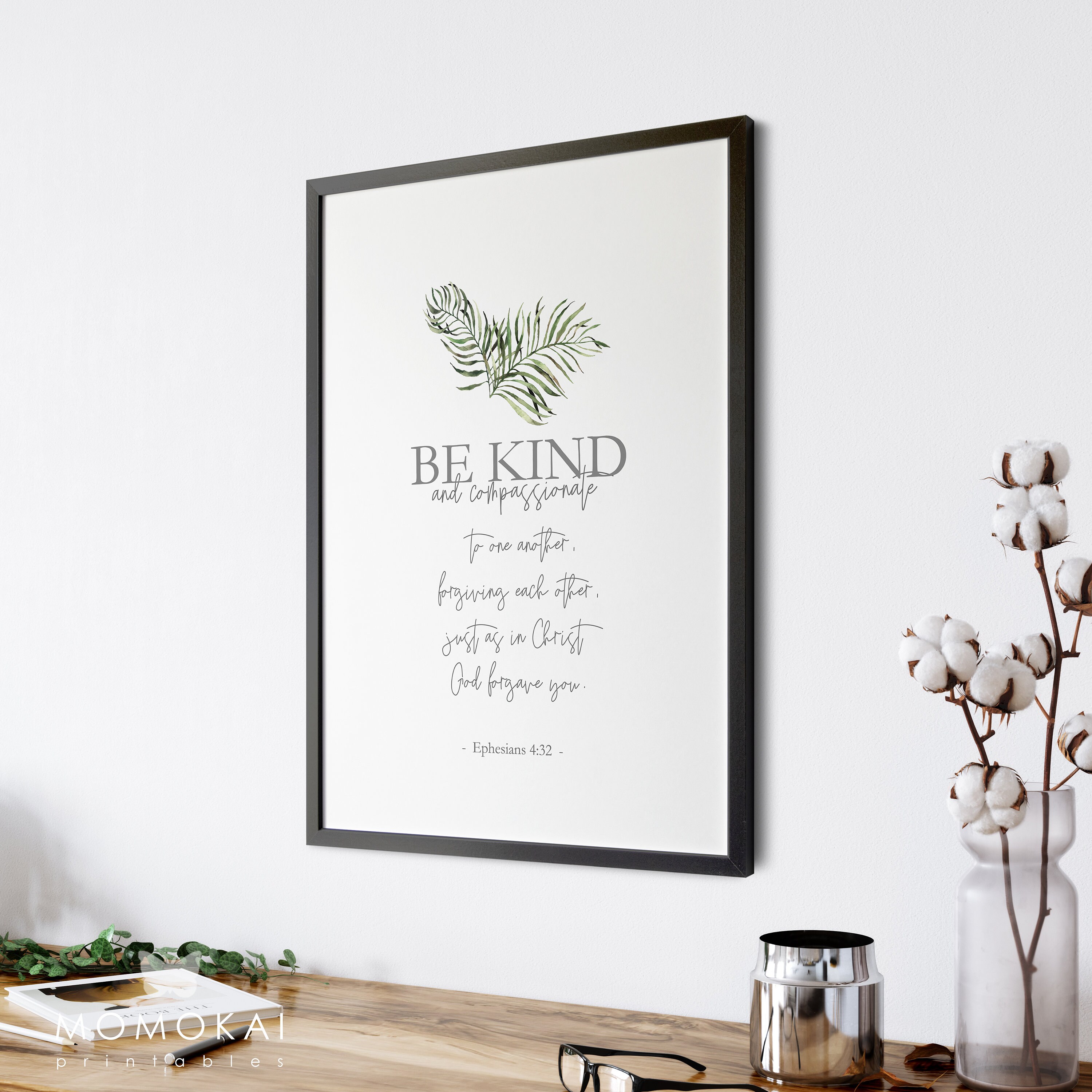 Be Kind Bible Verse Printable Ephesians 4:32 Scripture Print | Etsy