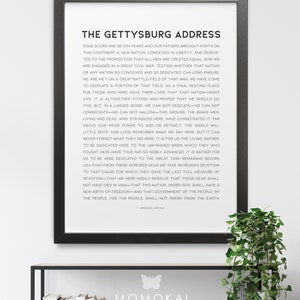 The Gettysburg Address Print, Gettysburg Address Patriotic Abraham ...