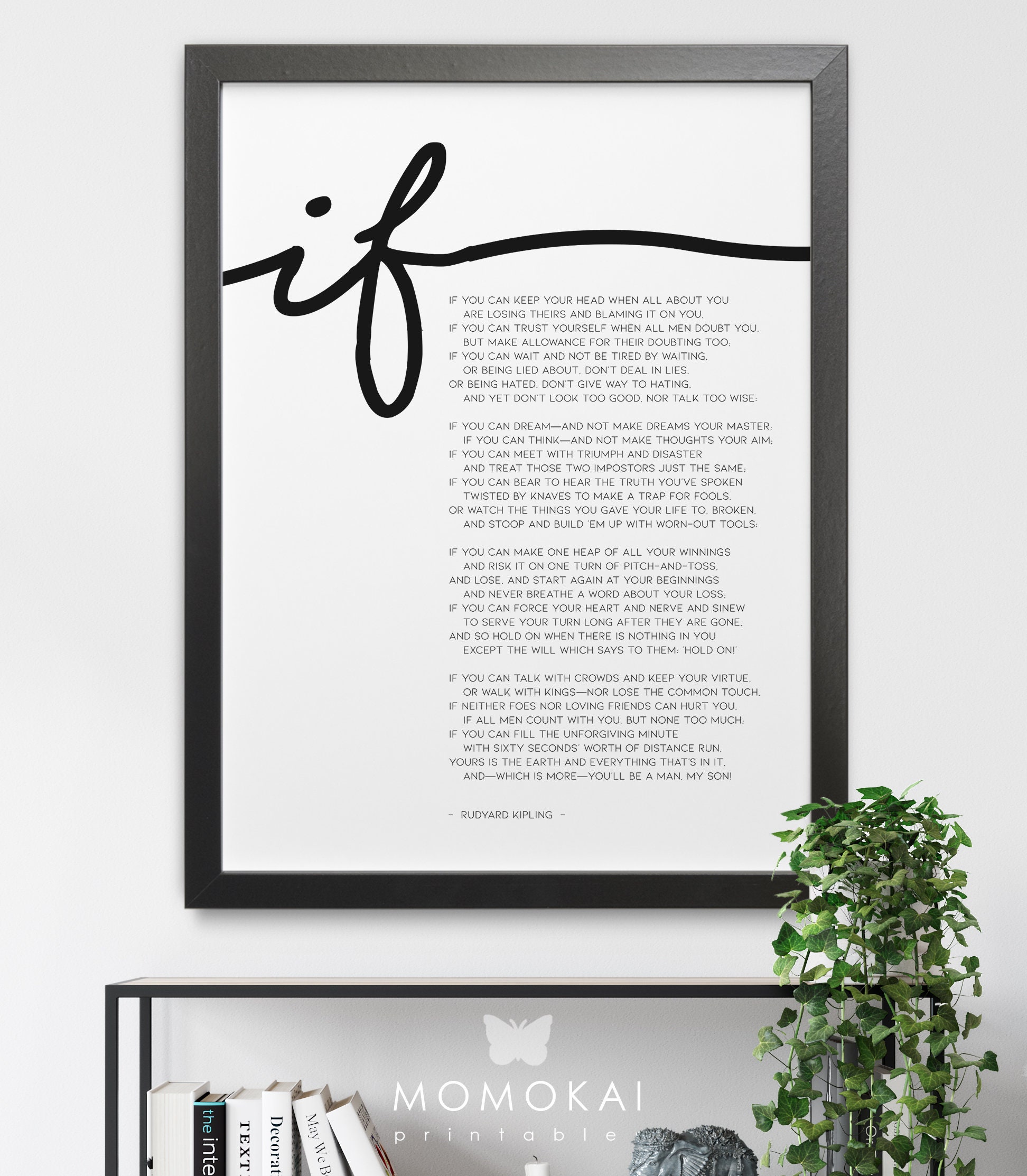 If Poem Print by Rudyard Kipling If Printable Poster | Etsy Norway