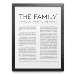LDS Printable Set, Family Proclamation, Restoration Proclamation ...