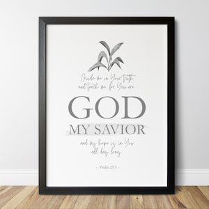 Psalm 25:5 Printable, Guide Me in Your Truth, Bible Verses Printable ...