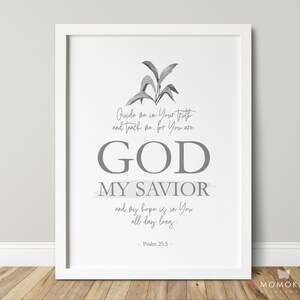 Psalm 25:5 Printable, Guide Me in Your Truth, Bible Verses Printable ...