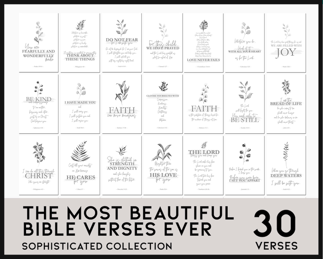 Bible Verse Bundle, Bible Verses Gallery Wall, Modern Bible Verses ...
