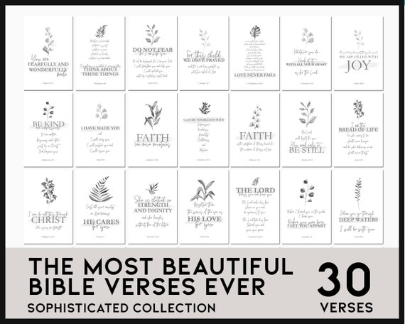 Bible Verse Bundle Bible Verses Gallery Wall Modern Bible - Etsy