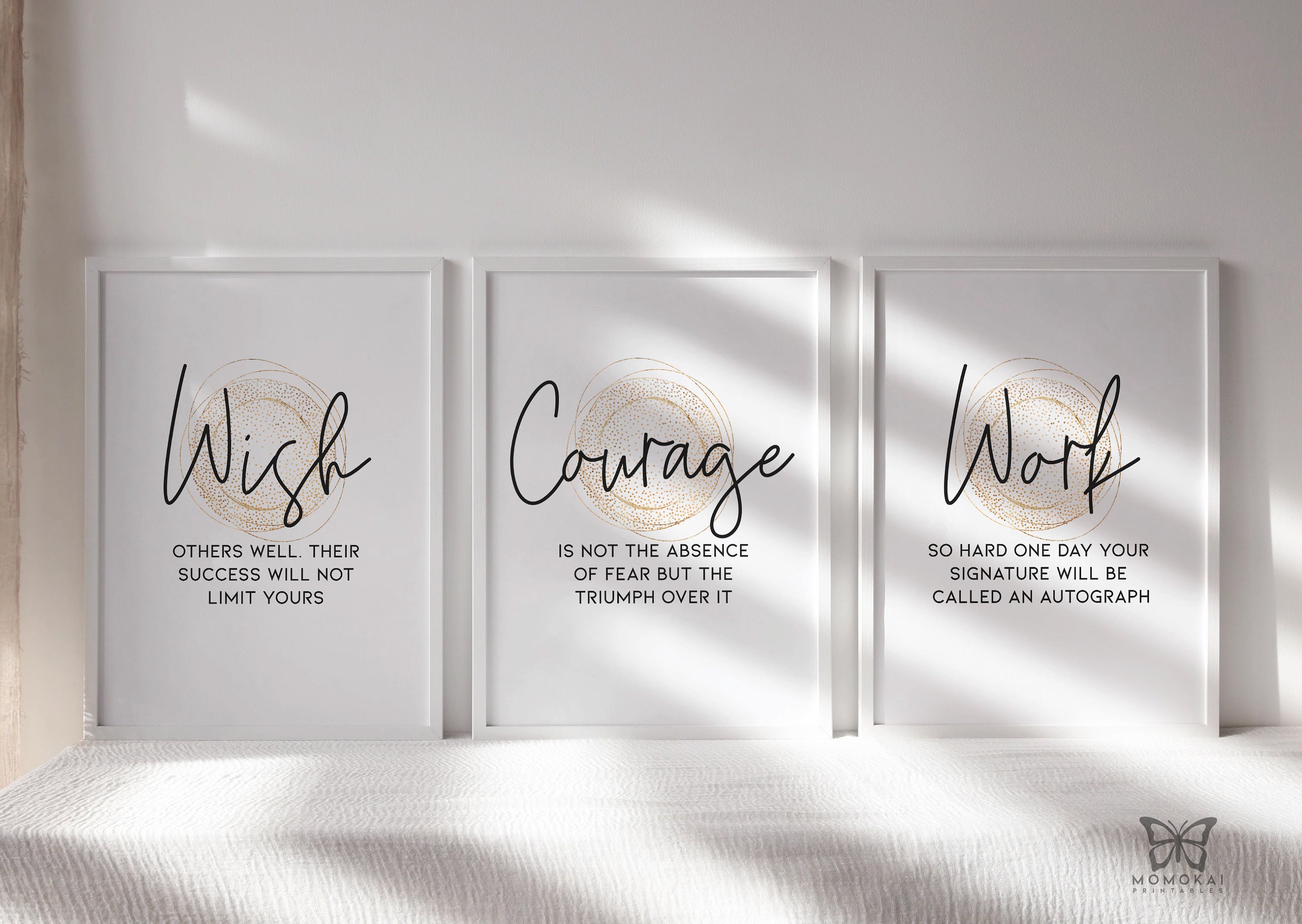 Workplace Inspirational Wall Art Set of 3 Prints Stylish - Etsy