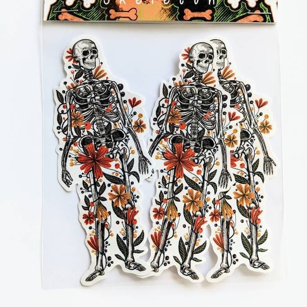 Skeleton Sticker - Etsy