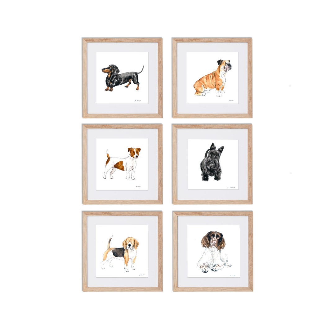 Original Dog Breed Watercolour Paintings, Dog Breeds, Pet Portrait ...