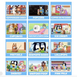 Bluey Food/activity Tent Cards, Customisable Birthday Party Display ...